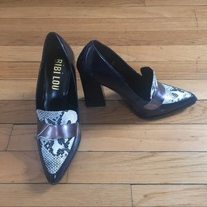 Bibi Lou | Shoes | Bibi Lou Animal Print Loafer Heels New | Poshmark